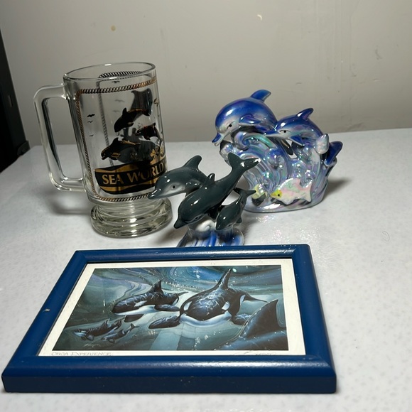 Accents | Ocean Themed Assortment Whales And Dolphins Four Items | Poshmark